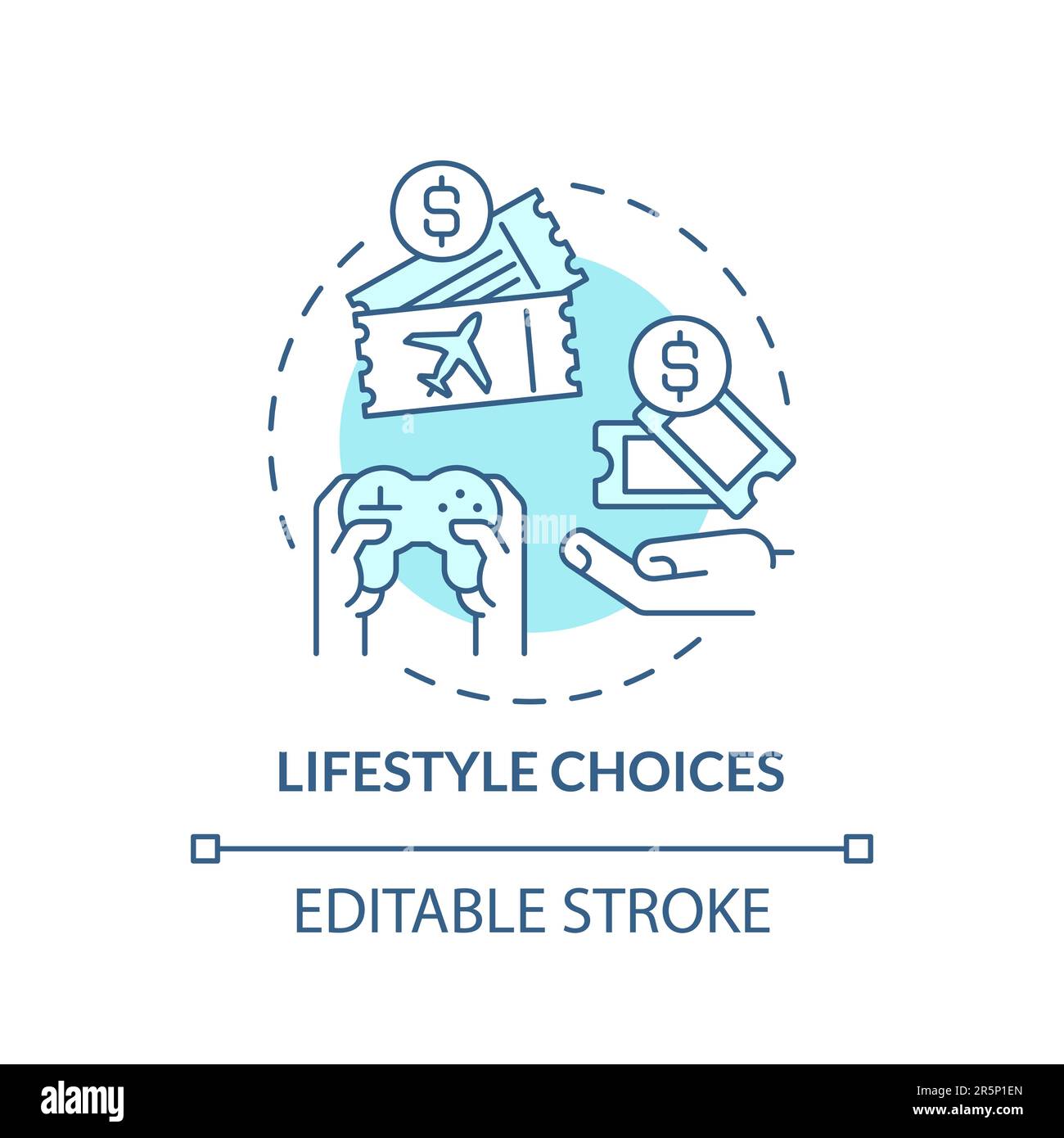 Lifestyle choices turquoise concept icon Stock Vector Image & Art - Alamy