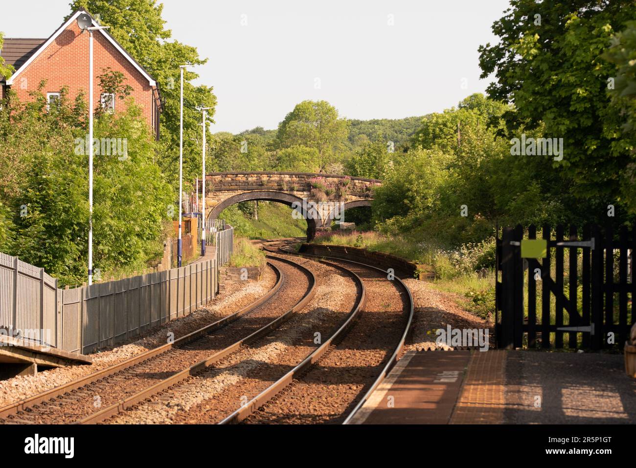 Rural countryside railway station, Chapeltown, UK Stock Photo - Alamy