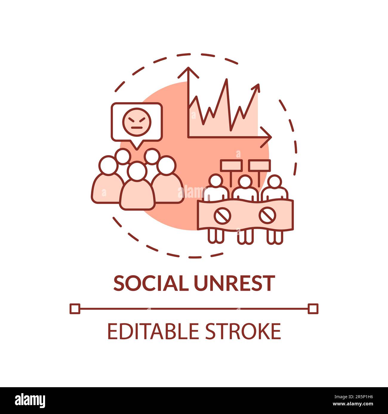 Social unrest red concept icon Stock Vector Image & Art - Alamy