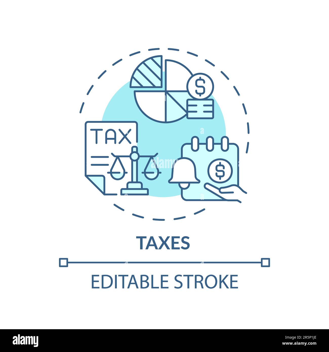 Taxes turquoise concept icon Stock Vector Image & Art - Alamy