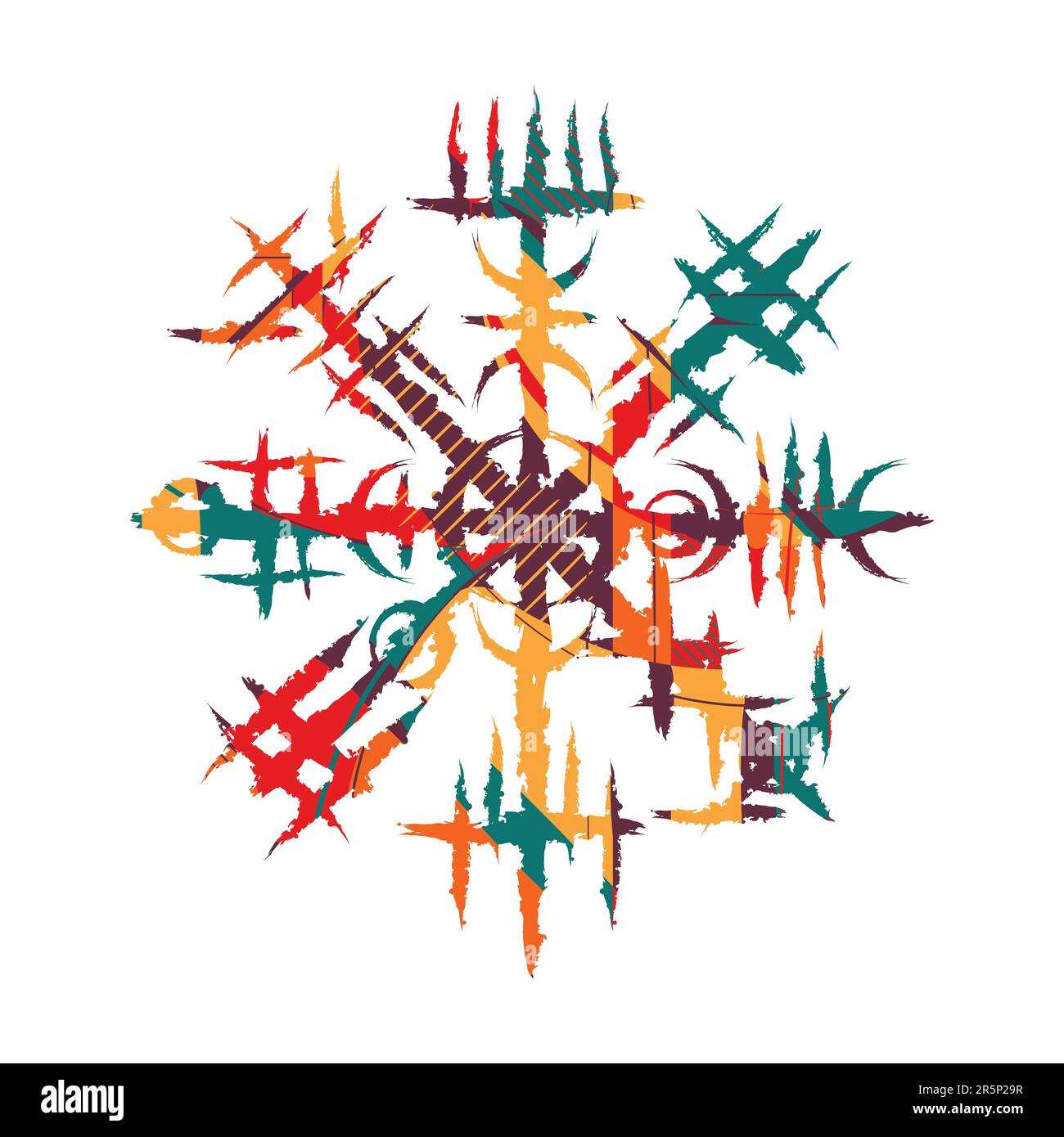 Norse viking colorful symbol Stock Vector Image & Art - Alamy