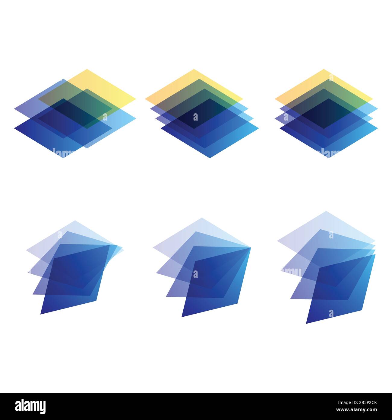 Layered paper transparent stacks set Stock Vector Image & Art - Alamy