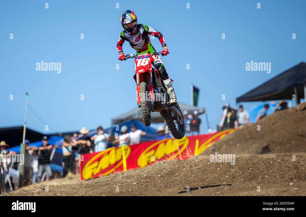 June 03 2023 Sacramento, CA USA Jett Lawrence(18)gets air off jump14 ...