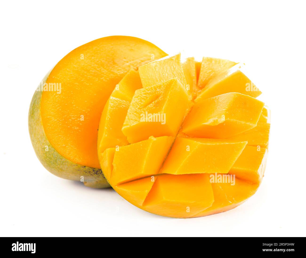Sweet mango fruit isolated on a white background Stock Photo - Alamy