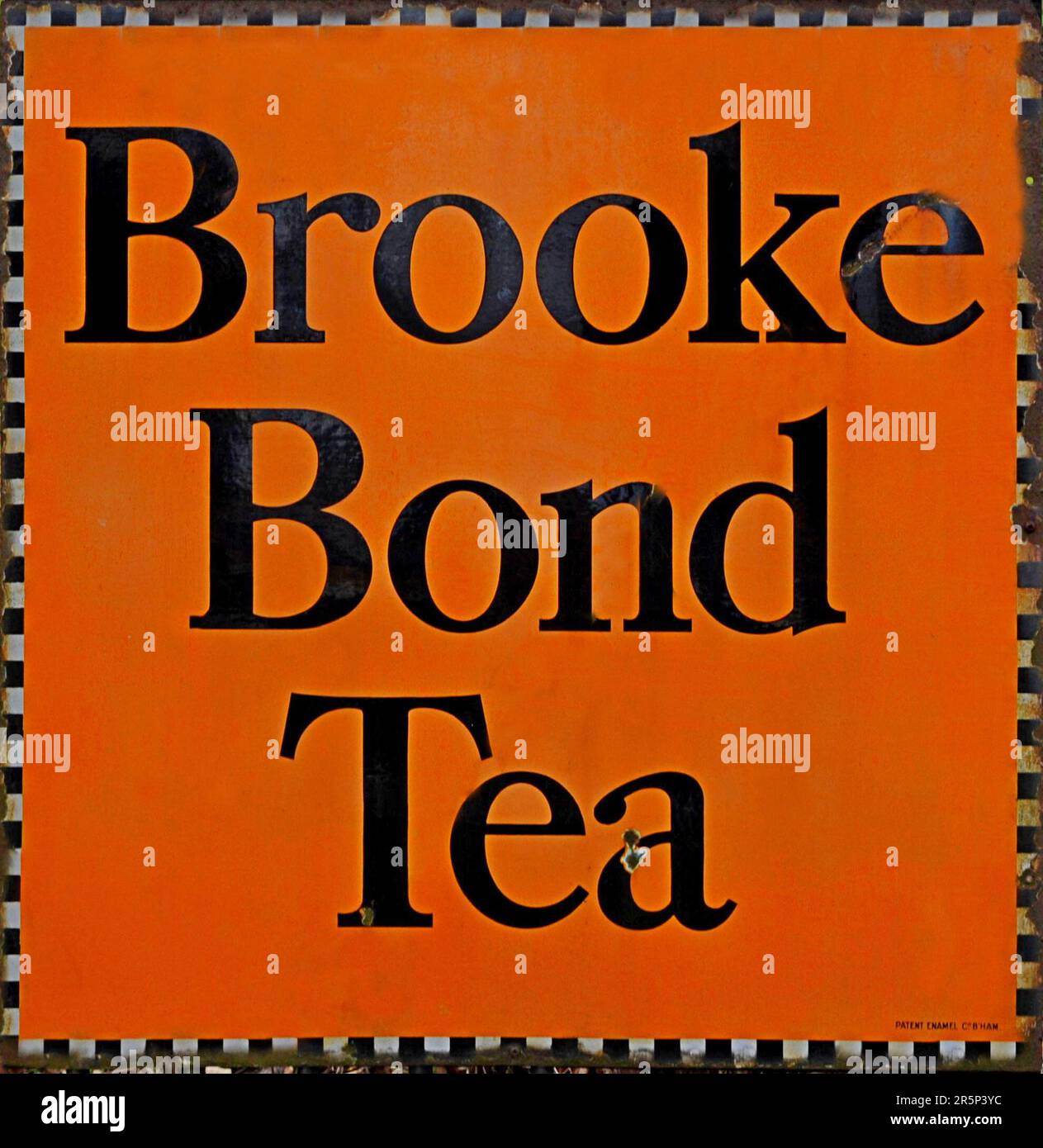 A vintage Brooke Bond Tea enamel advertising sign Stock Photo - Alamy