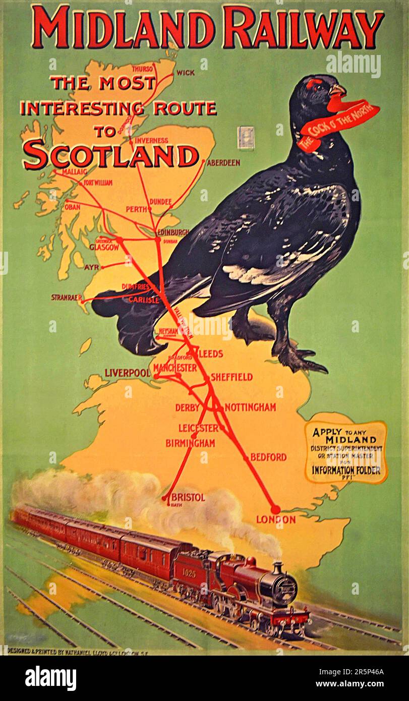 Midland railway map hi-res stock photography and images - Alamy