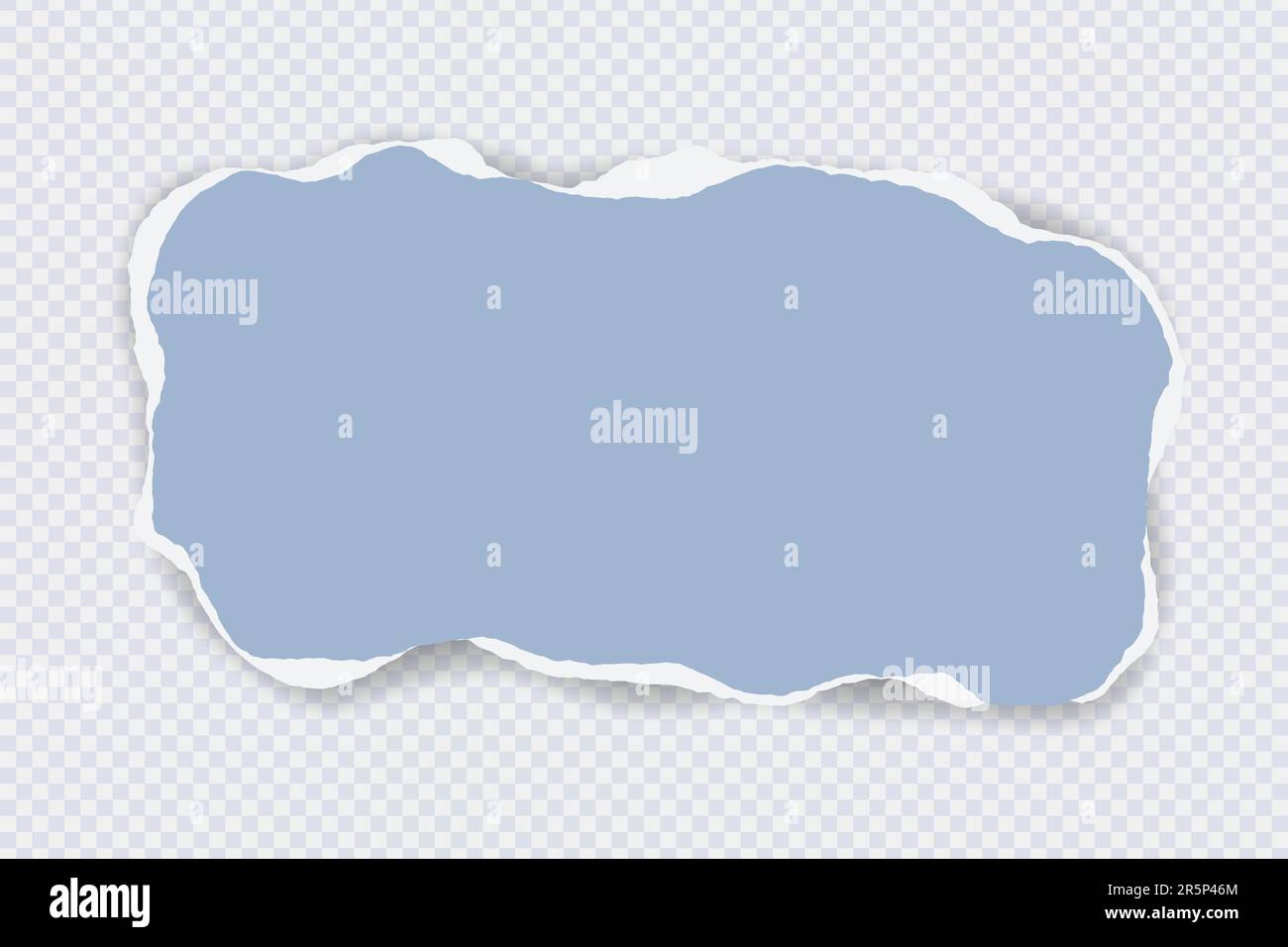 Blue gray square ripped paper with torn adges and soft shadow. Blank ...