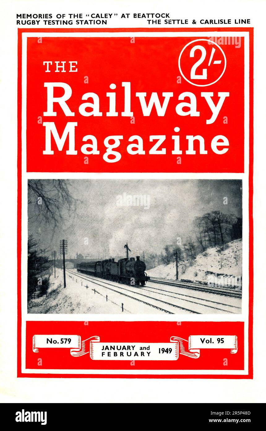 Vintage Railway Magazine Cover, Jan-Feb 1949 Stock Photo - Alamy