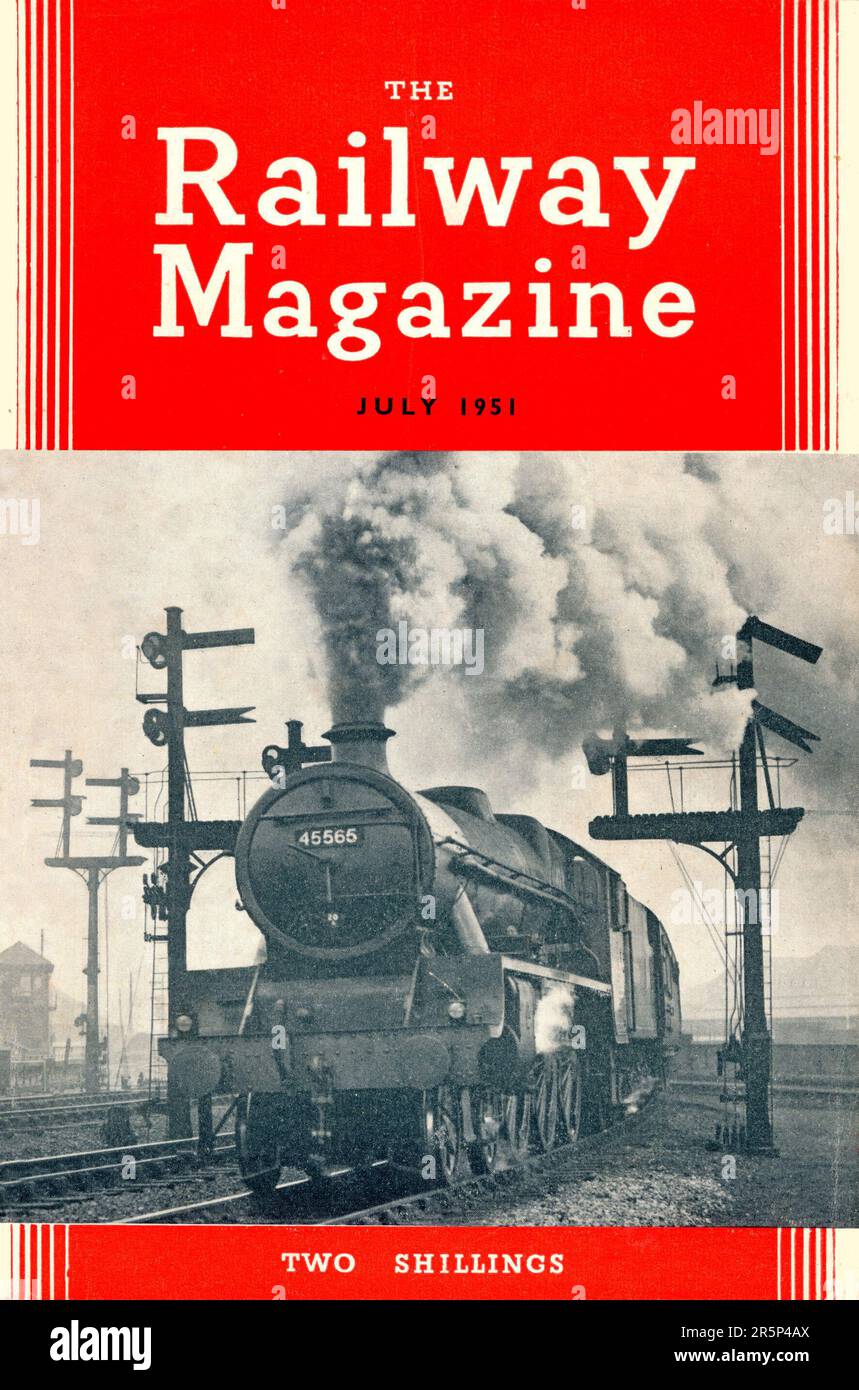 Vintage Railway Magazine Cover, July 1951 Stock Photo - Alamy