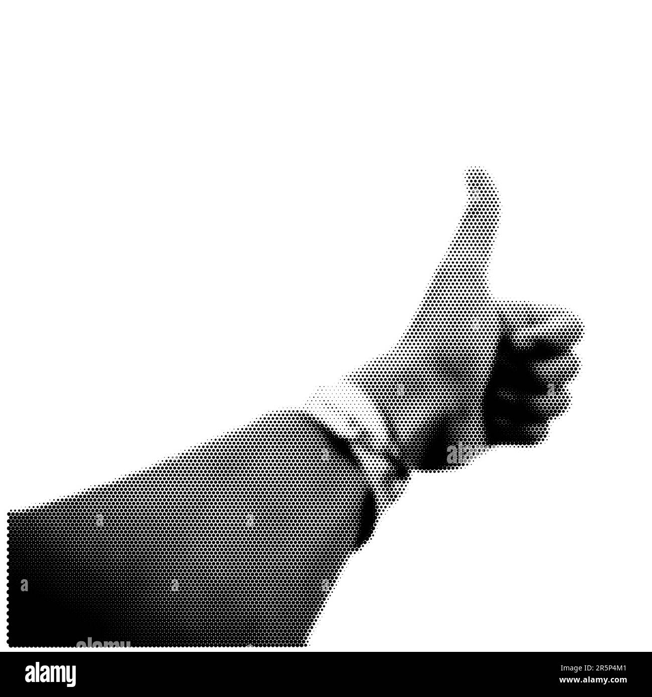 Human hand collage. Design element in trendy dotted pop art style ...