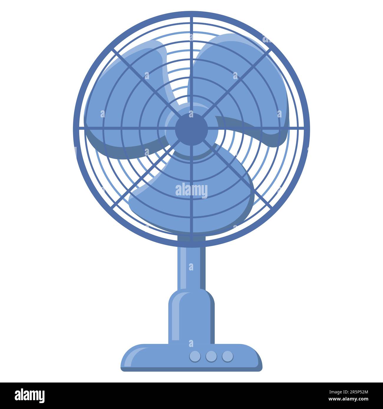 Portable modern electric fan isolated on white background. Vector ...