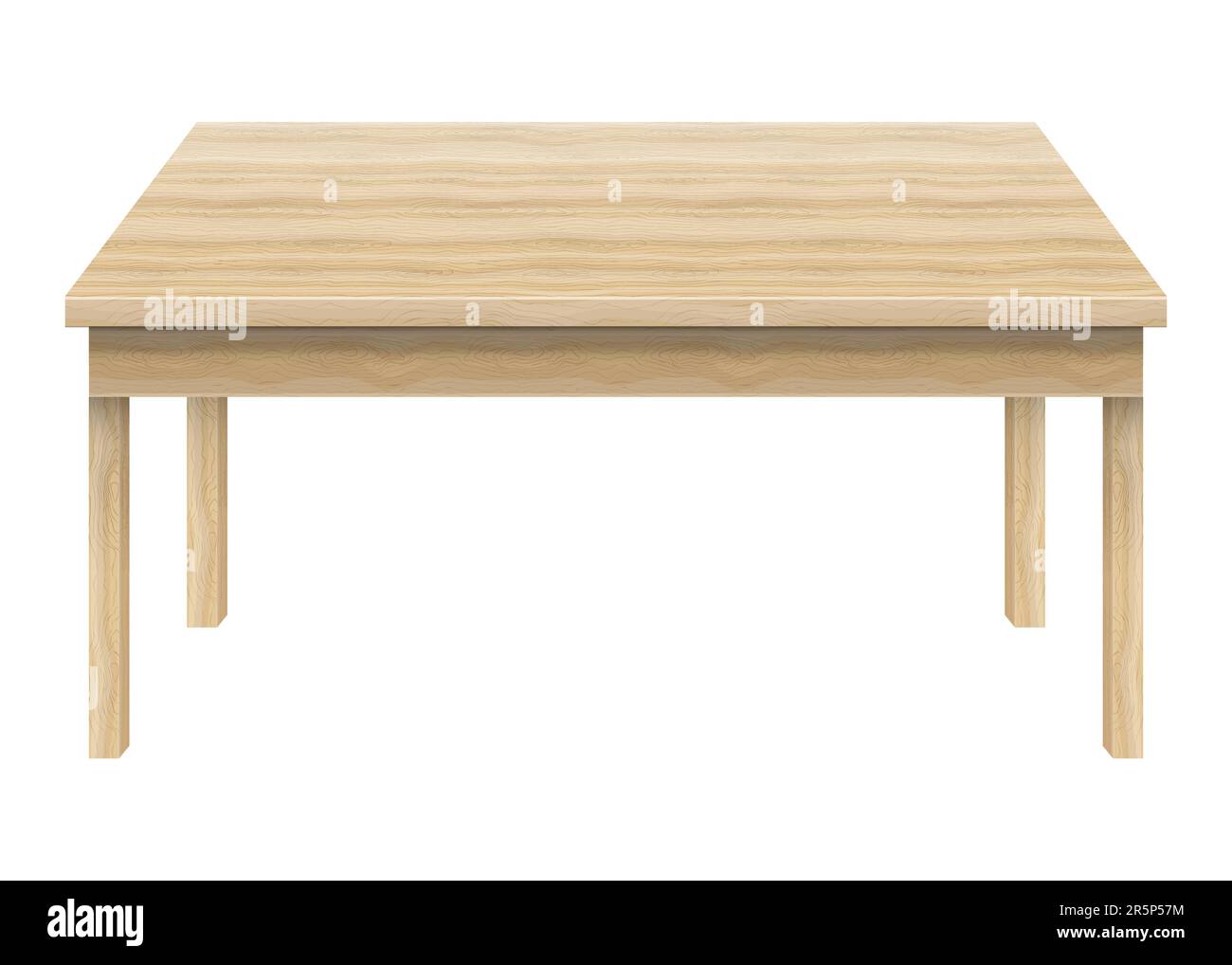 Realistic wooden table isolated on white background. Vector ...