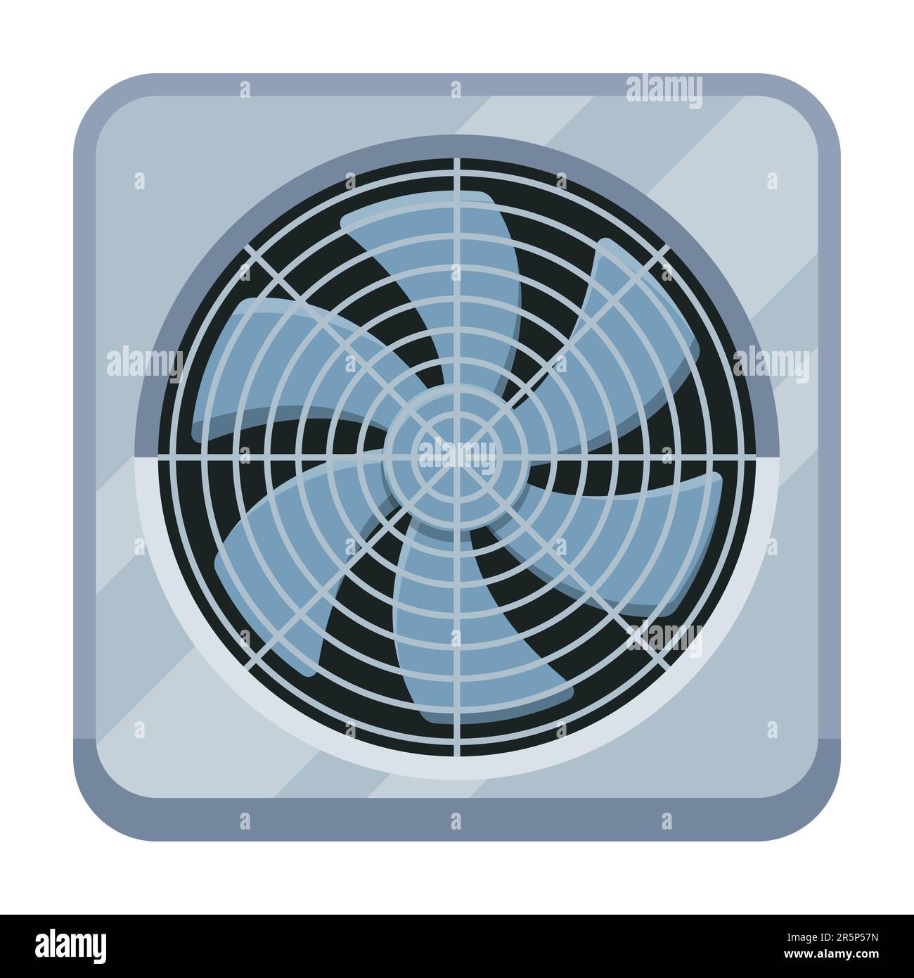Exhaust fan. Fan, cooler for the computer. Vector illustration. Eps 10 ...