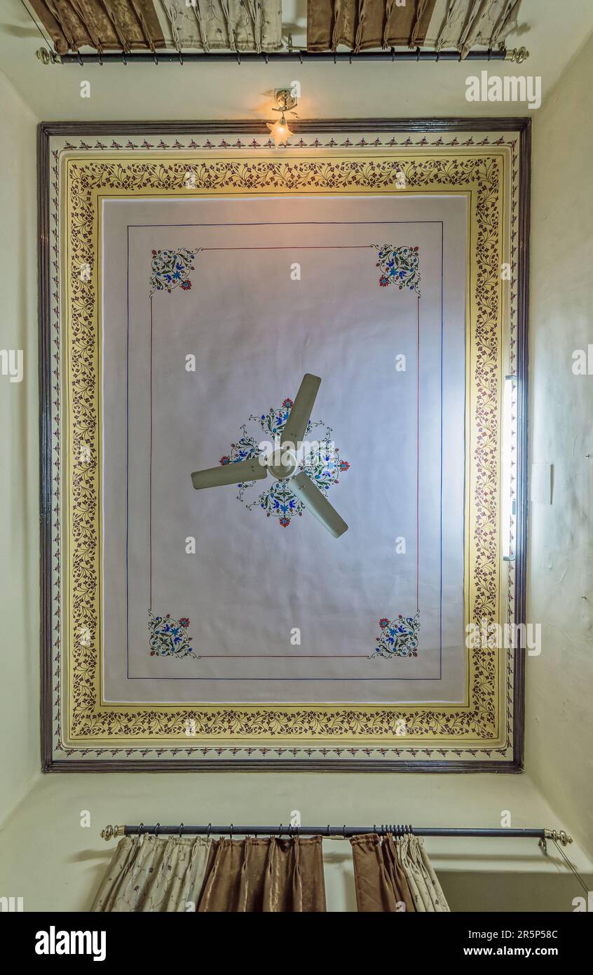 03 20 2015 Intirior of Small Local Hotel ceiling detail and fan Kota ...