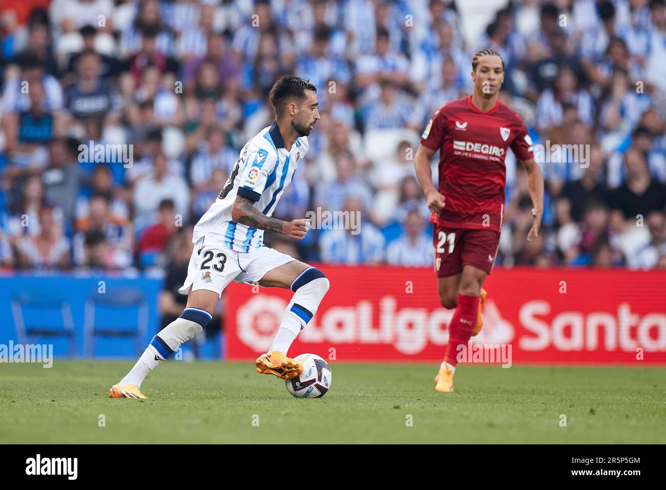 Brais Mendez of Real Sociedad during the Spanish championship La Liga ...