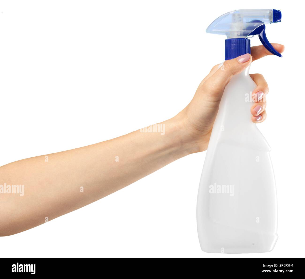 Hand with a cleaning product Stock Photo - Alamy