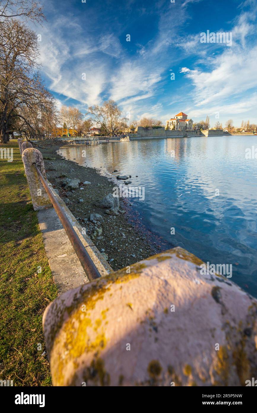 Tata Castle and old lake view in Tata City, Hungary Stock Photo - Alamy