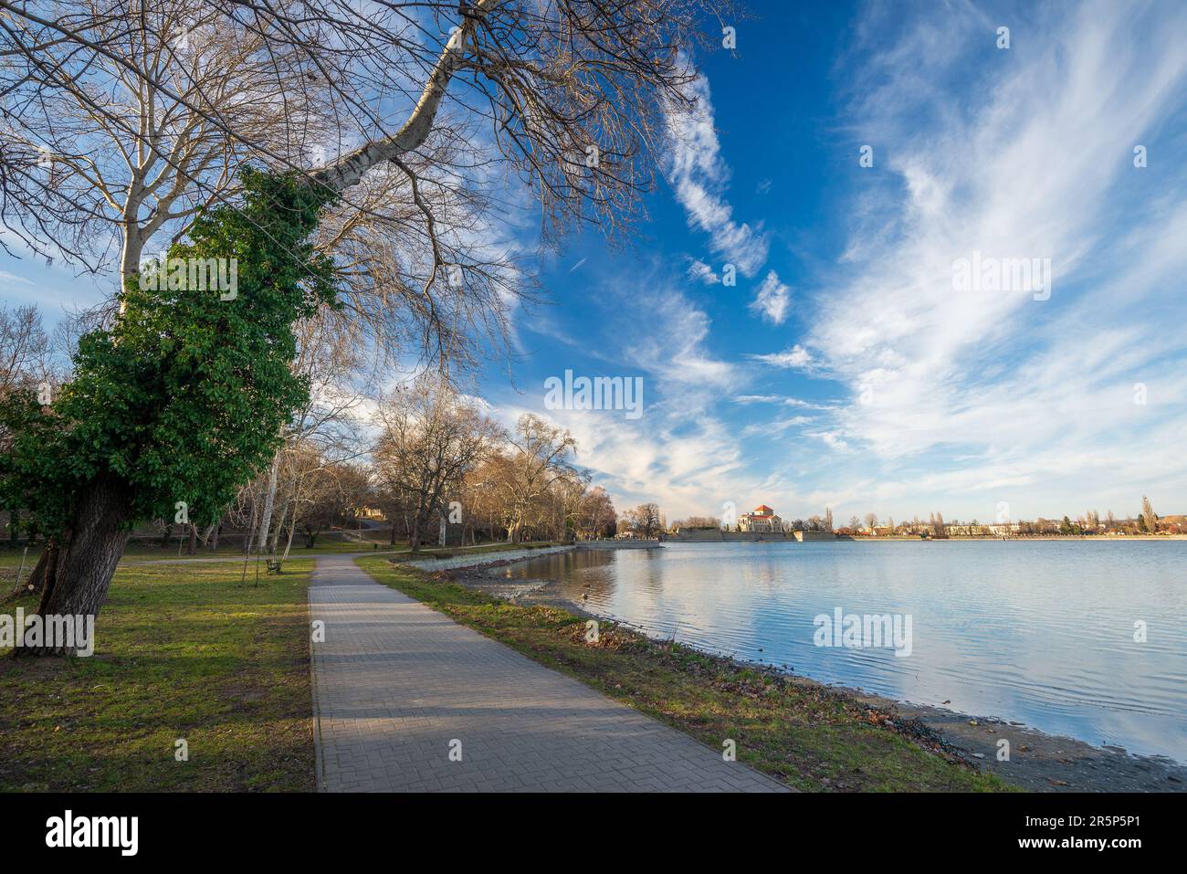 Tata Castle and old lake view in Tata City, Hungary Stock Photo - Alamy