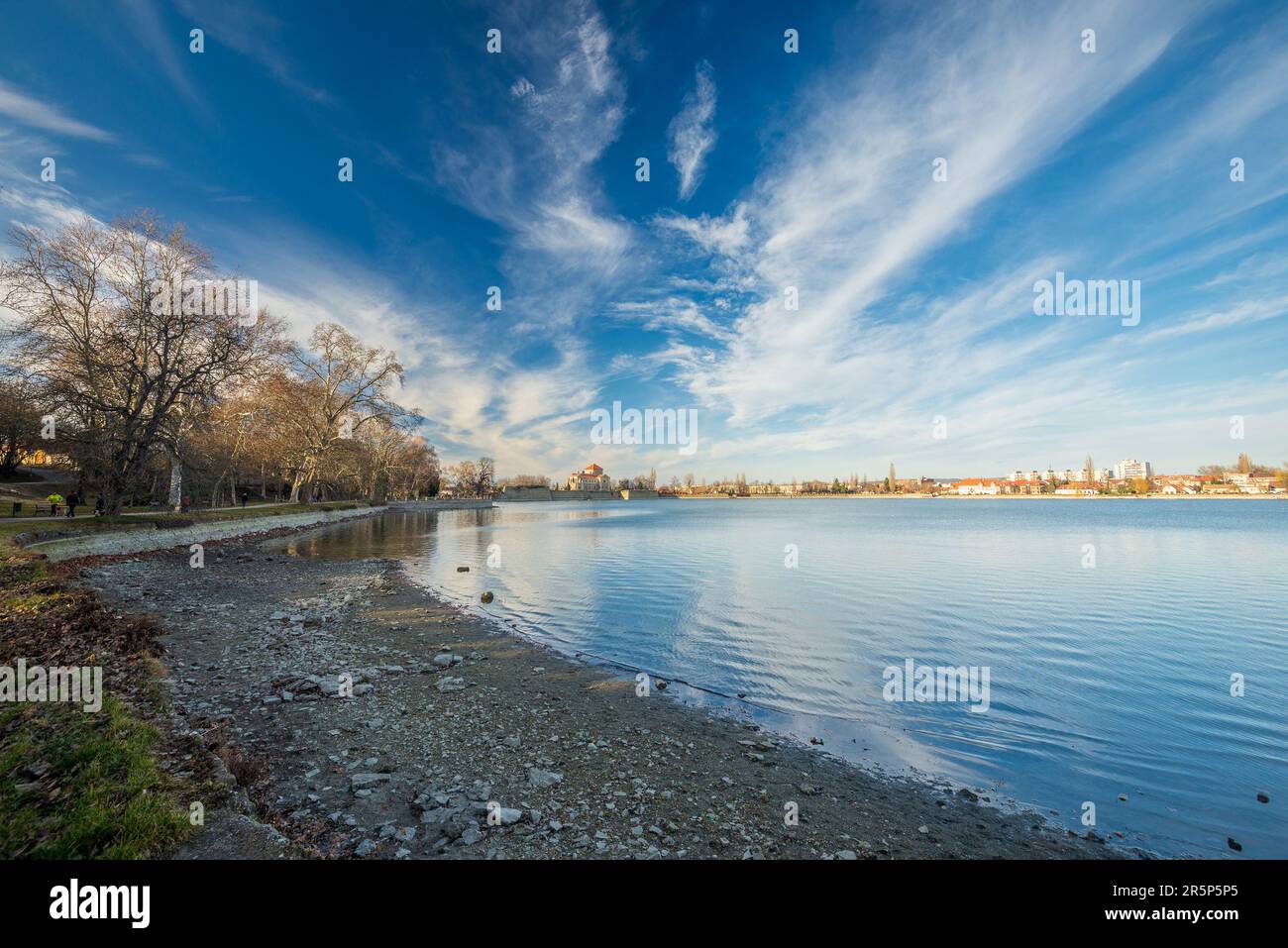 Tata Castle and old lake view in Tata City, Hungary Stock Photo - Alamy