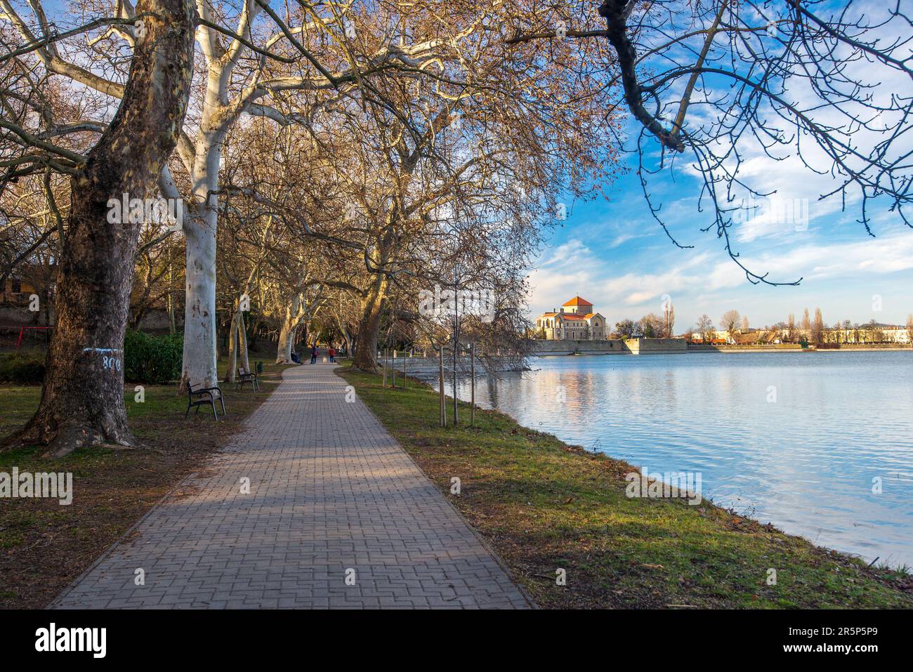 Tata Castle and old lake view in Tata City, Hungary Stock Photo - Alamy