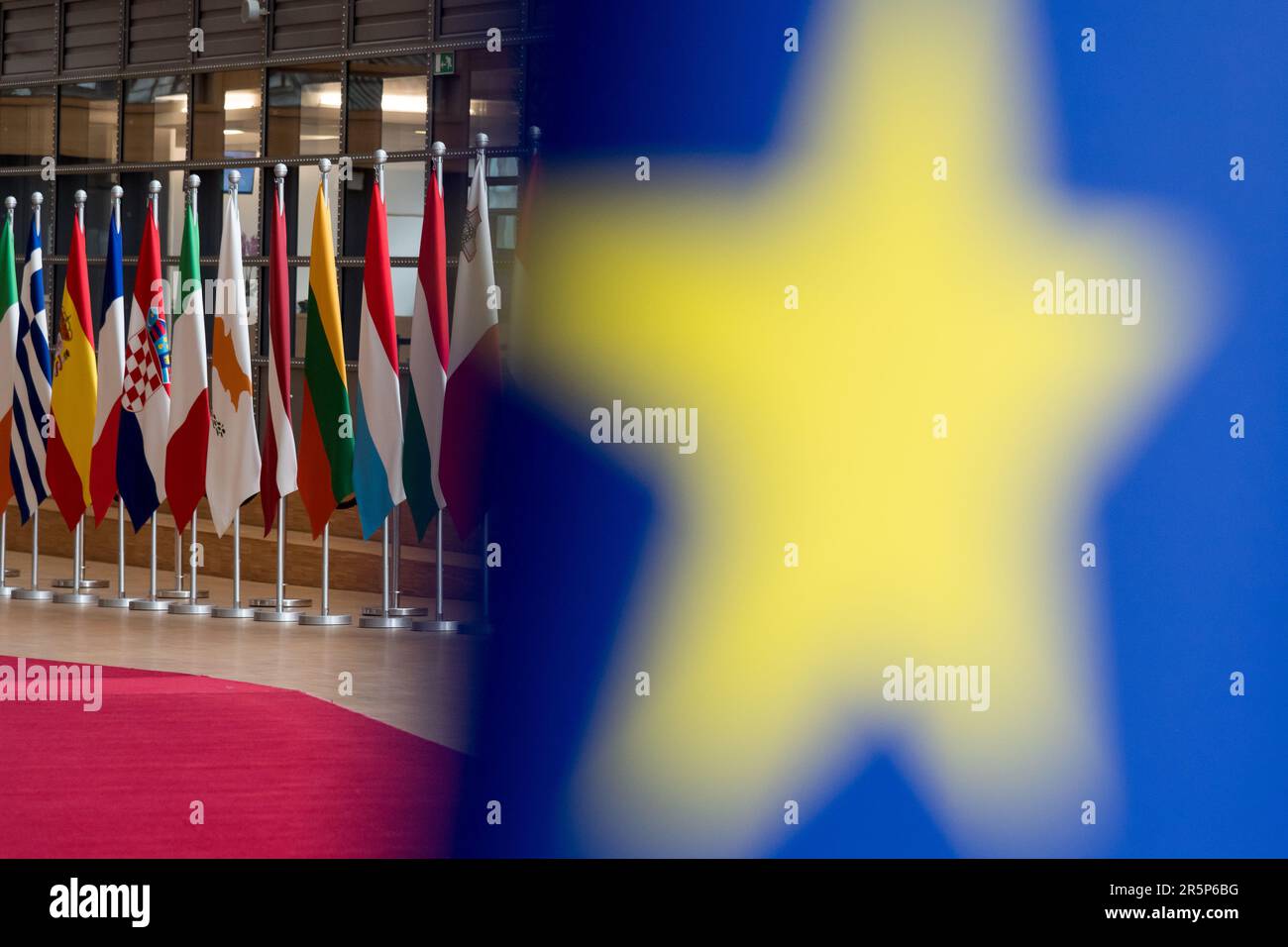 European union council entrance atrium hi-res stock photography and ...