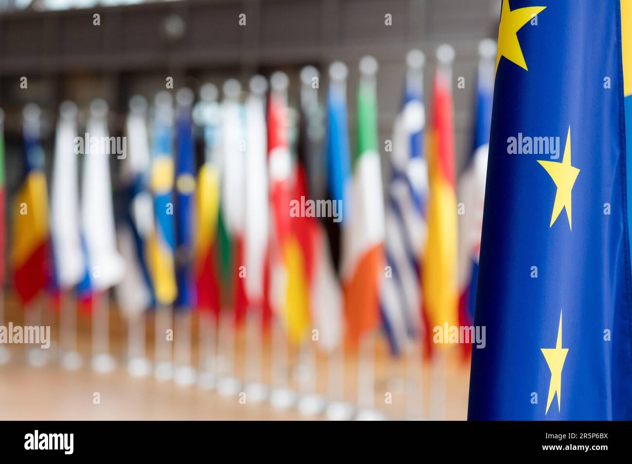 European union council entrance atrium hi-res stock photography and ...