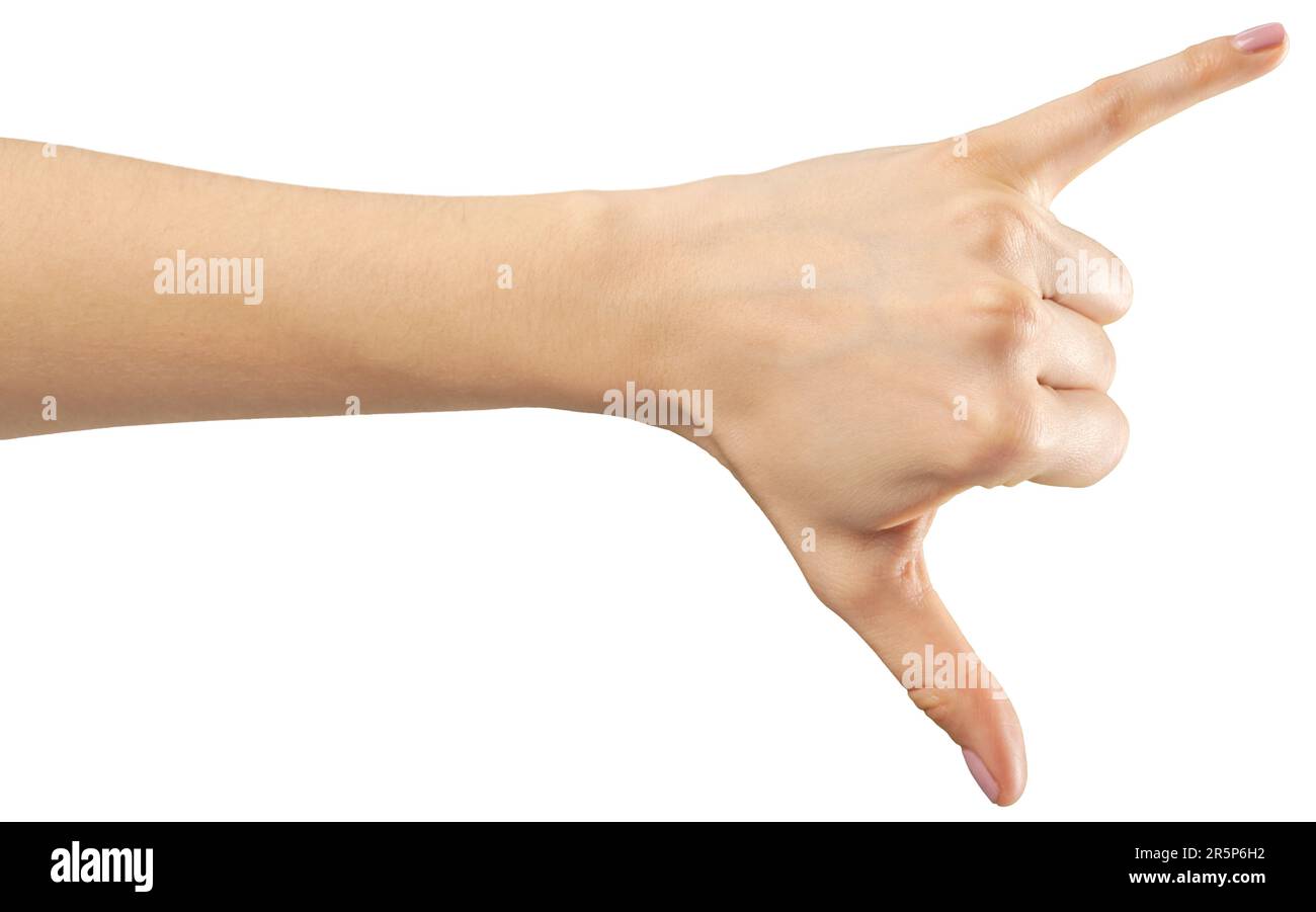 female hand gesture Stock Photo - Alamy