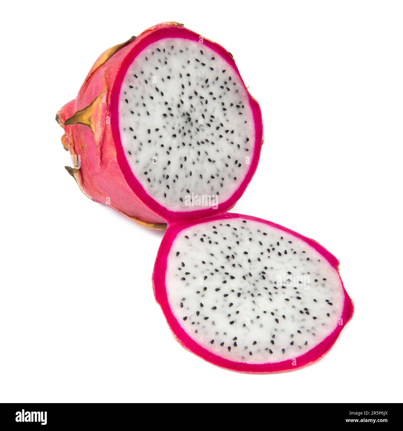 dragonfruit with slice isolated on white background Stock Photo - Alamy