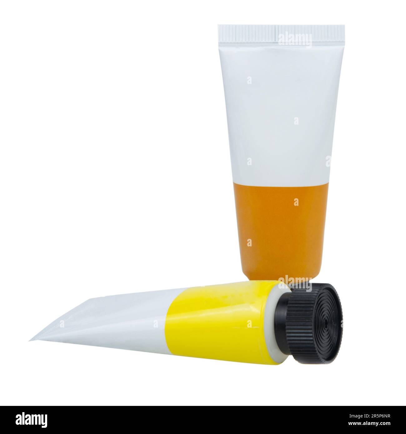 Acrylic color paint tube isolated on white background Stock Photo - Alamy