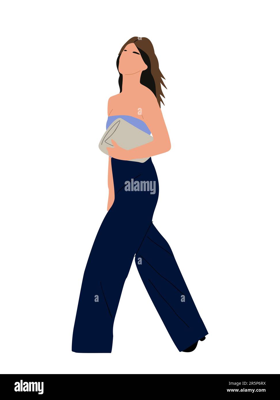 Modern woman walking. Pretty girl side view Stock Vector Image & Art ...