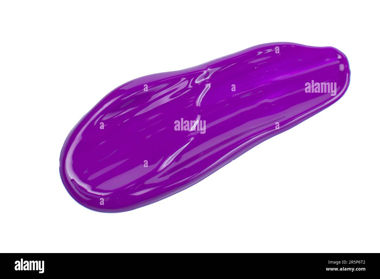 Classic purple lipstick smear smudge isolated on white background ...