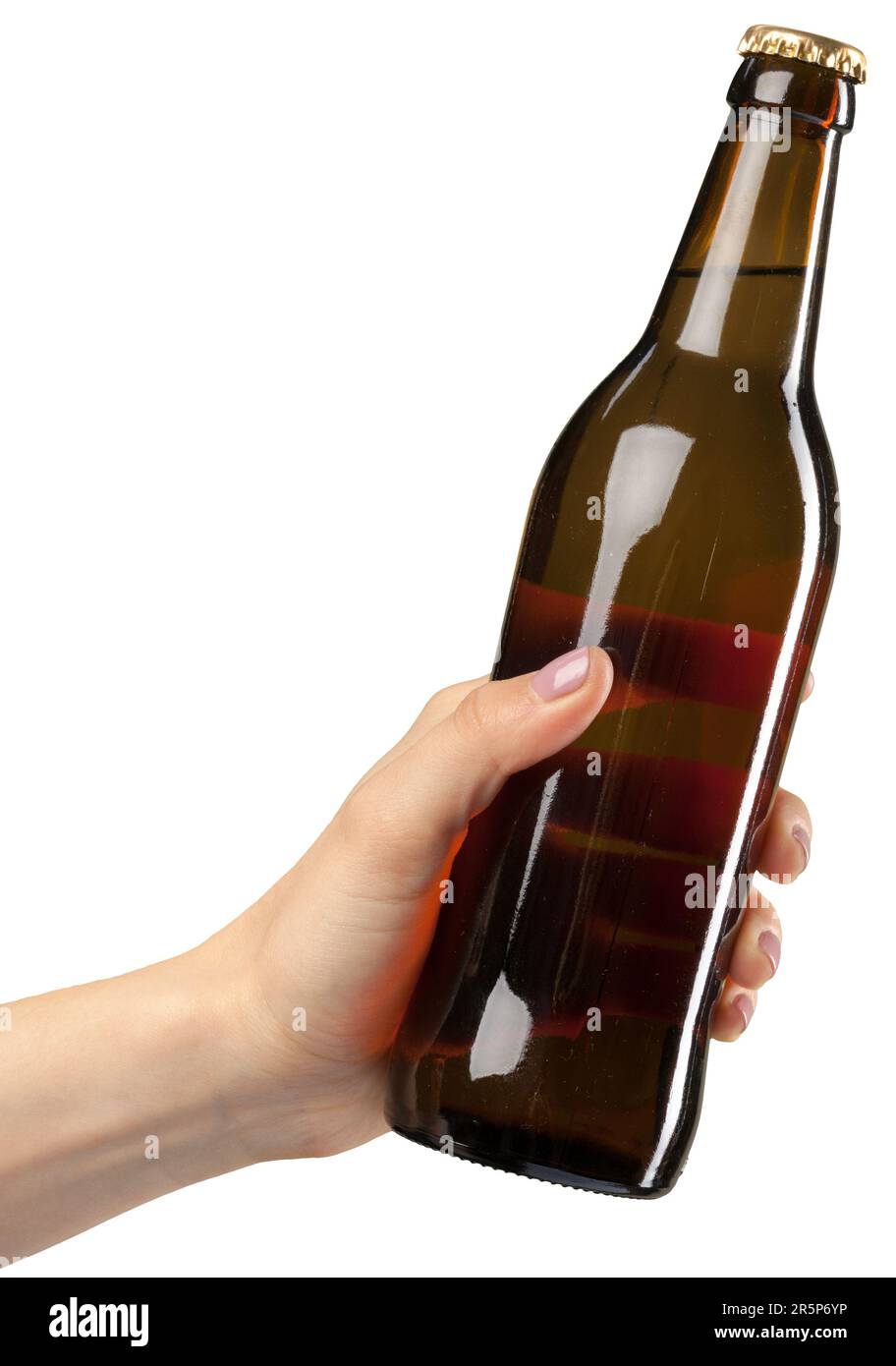 Hand holding glass light beer Cut Out Stock Images & Pictures - Alamy