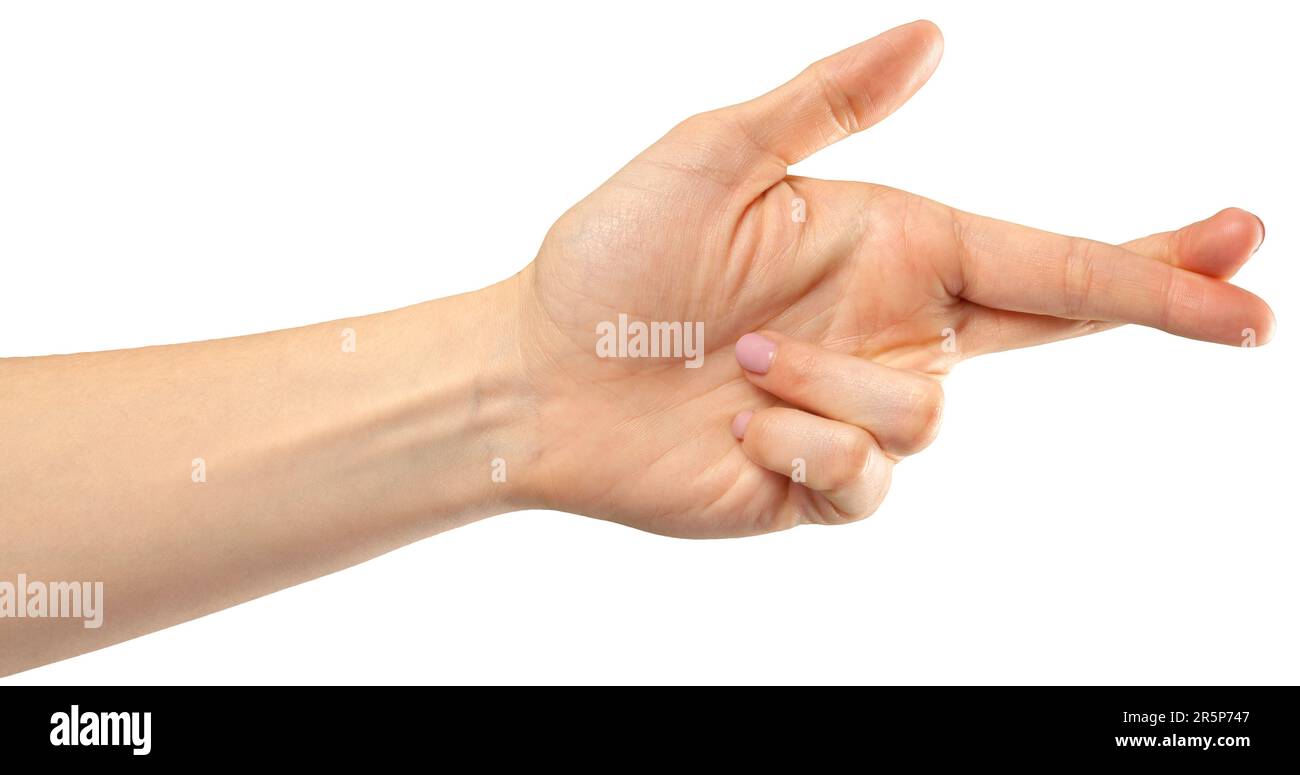 female hand gesture Stock Photo - Alamy