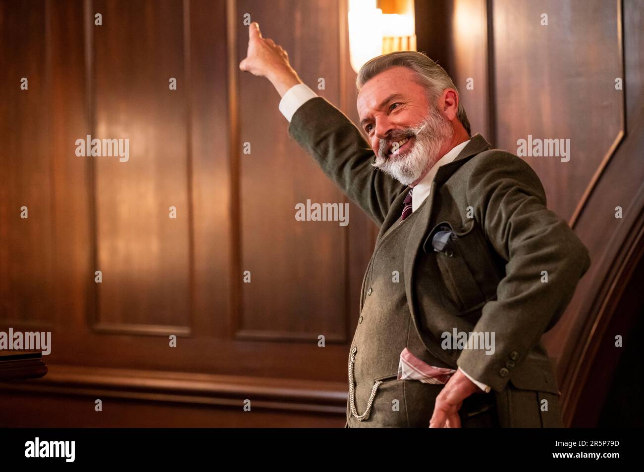 SAM NEILL in THE PORTABLE DOOR (2023), directed by JEFFREY WALKER ...