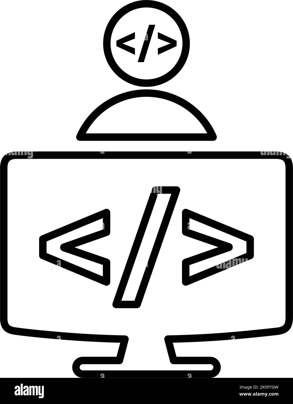 Expert Coder Developer Icon Commercial Use Printed Files And Presentations Promotional