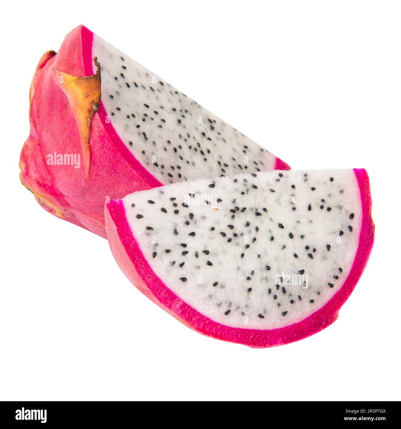 dragonfruit with slice isolated on white background Stock Photo - Alamy