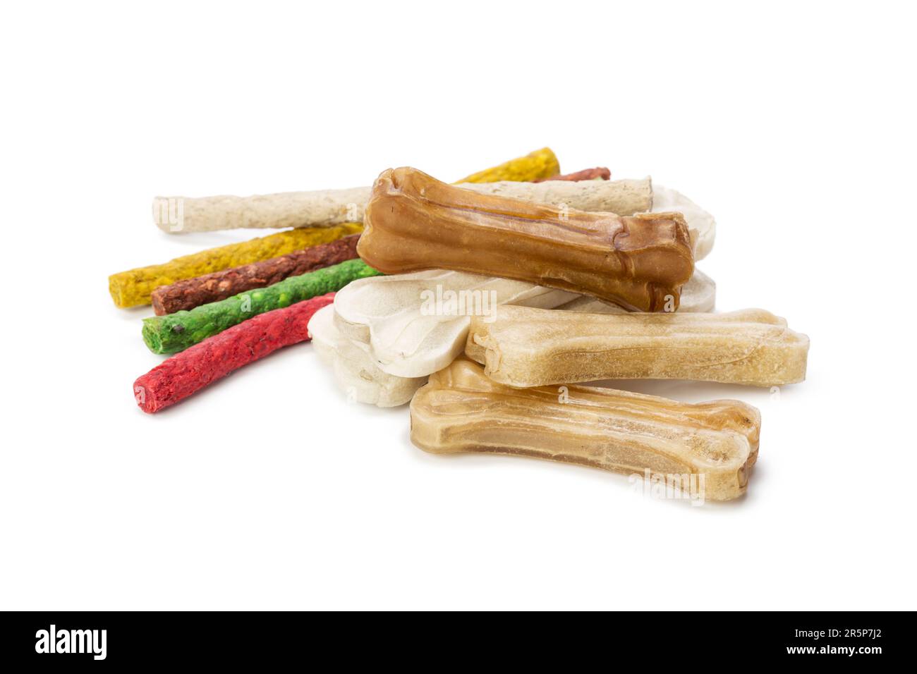 dog chew bones isolated on white background Stock Photo - Alamy