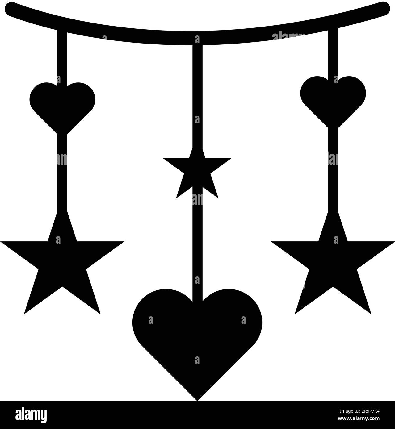 Stars on strings icon. Commercial use, printed files and presentations ...