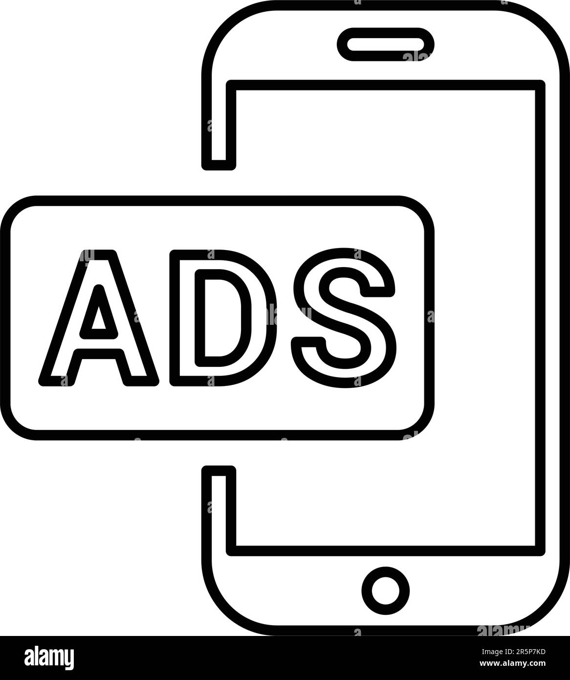Mobile Ads, advertising icon. Commercial use, printed files and ...