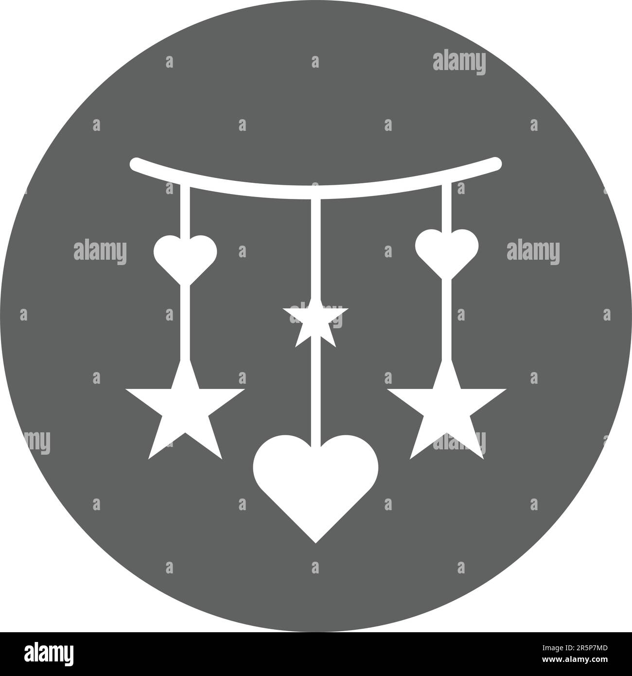 Stars on strings icon. Commercial use, printed files and presentations ...