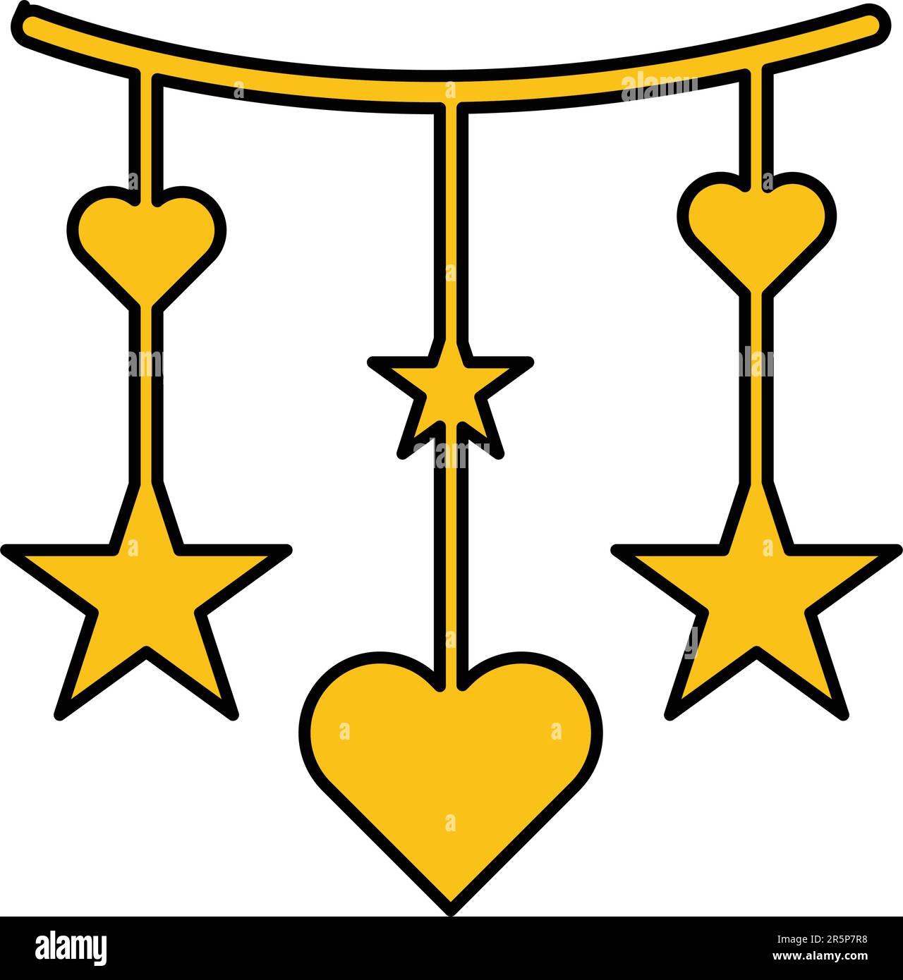 Stars on strings icon. Commercial use, printed files and presentations ...