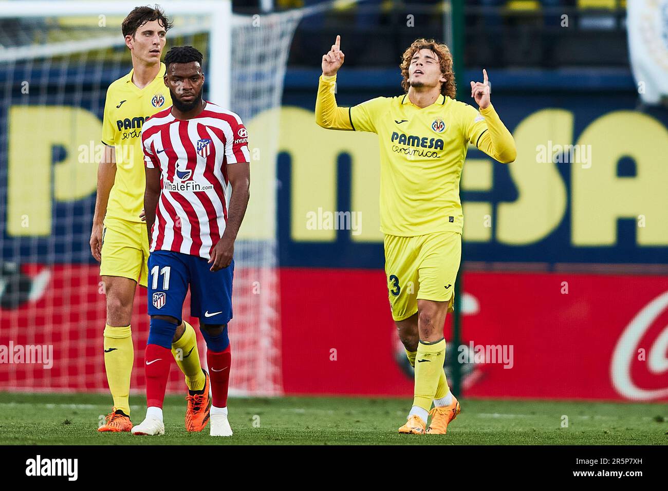 Jorge Pascual (Villarreal CF, #43) celebrate after scoring the goal ...
