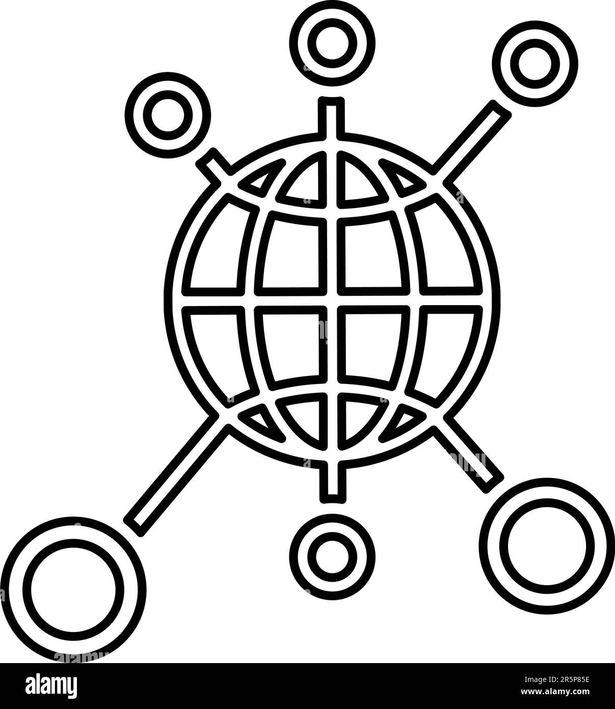 Global network Icon.. Simple vector illustration for web, print files ...