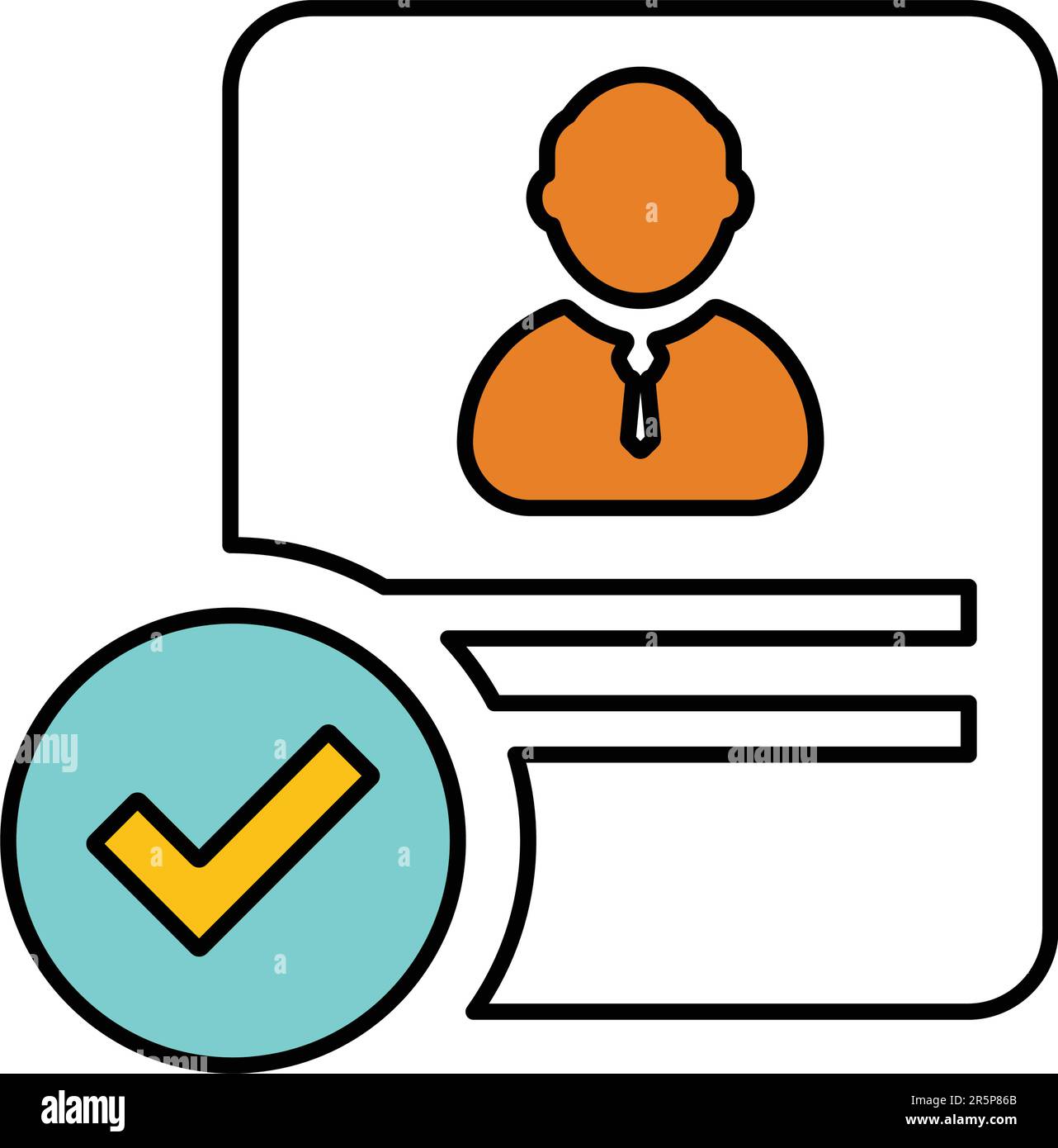 Verified Id Card Icon . Simple vector illustration for web, print files ...