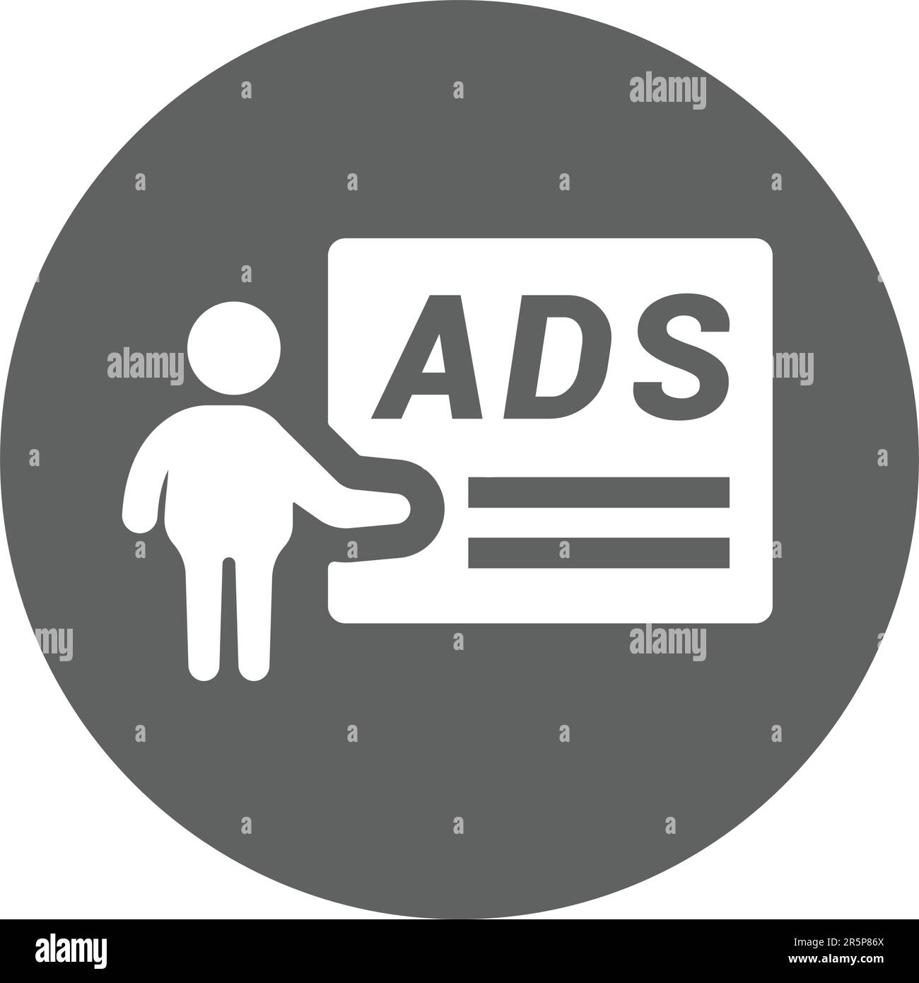 Advertising agent icon design for commercial use, web, print media or ...