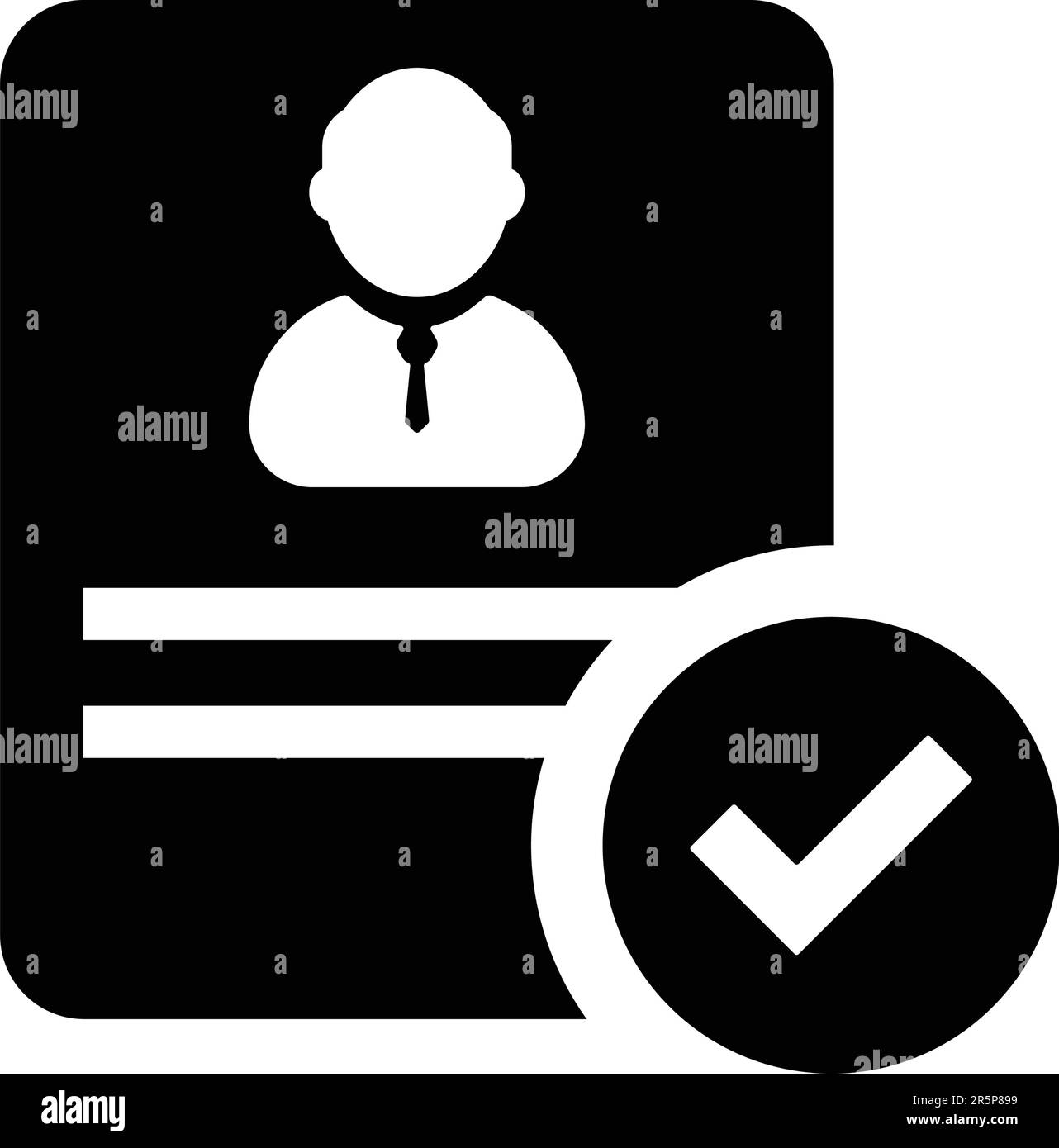 Verified Id Card Icon . Simple vector illustration for web, print files ...