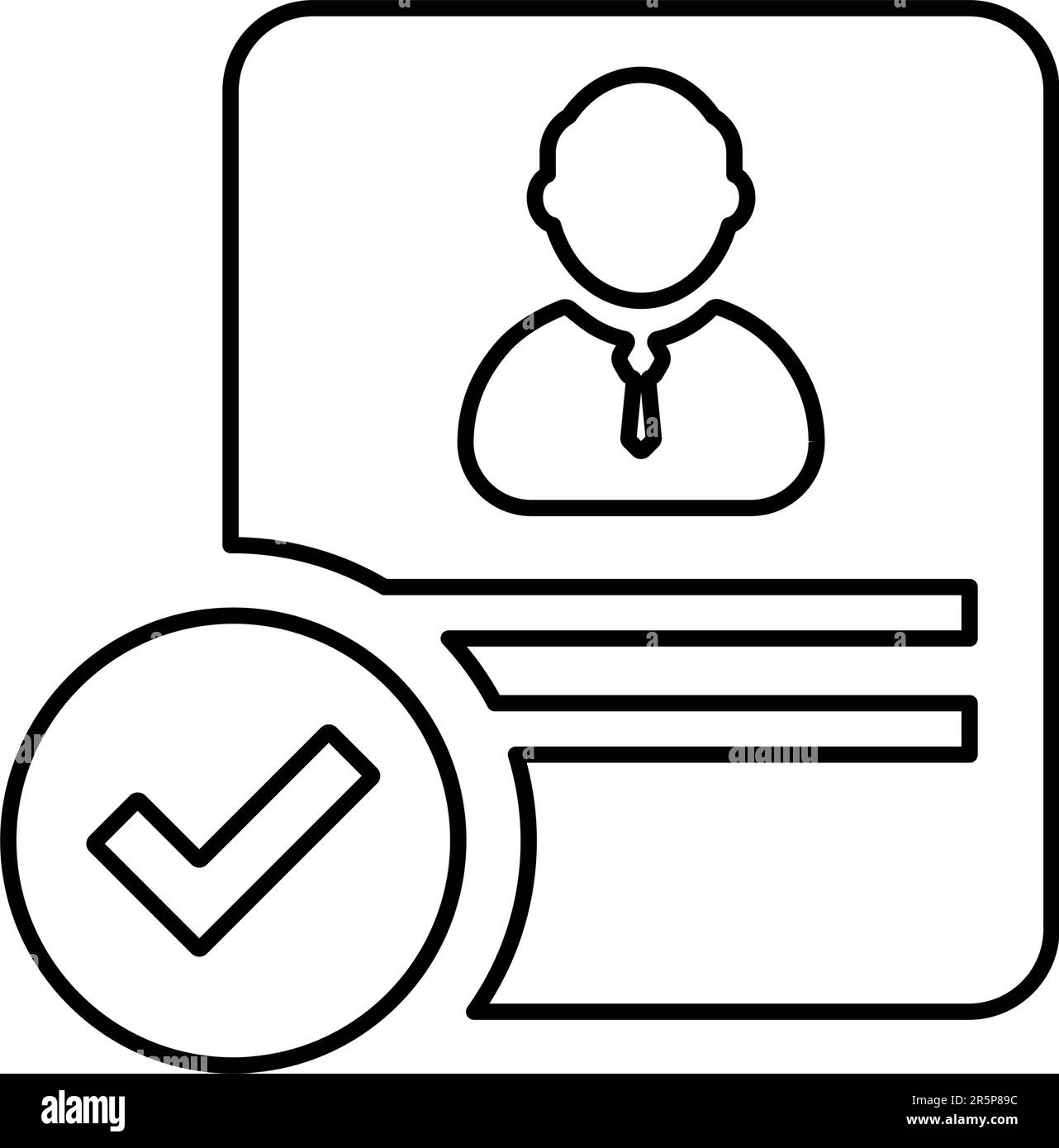 Verified Id Card Icon . Simple vector illustration for web, print files ...