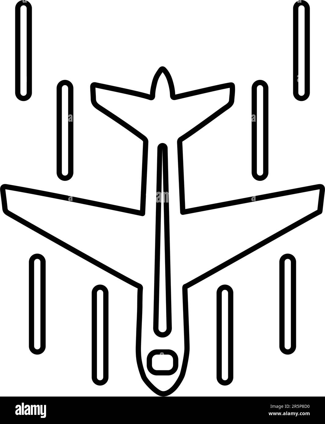 Airplane Crash icon. Simple vector illustration for web, print files ...