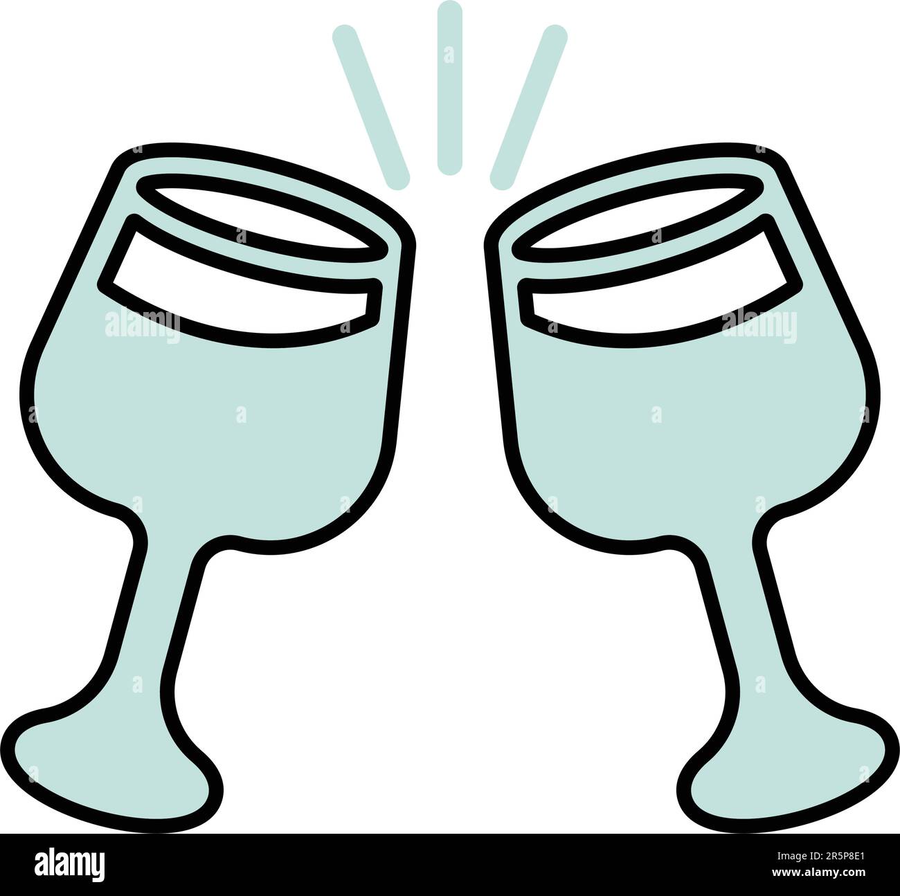 Brindis wine glasses Stock Vector Images - Alamy
