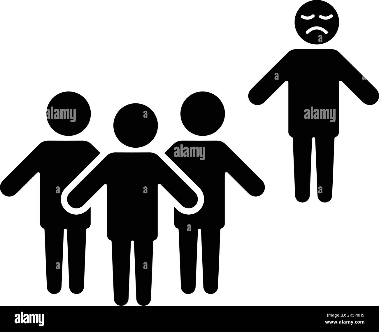 Loneliness symbol Black and White Stock Photos & Images - Alamy